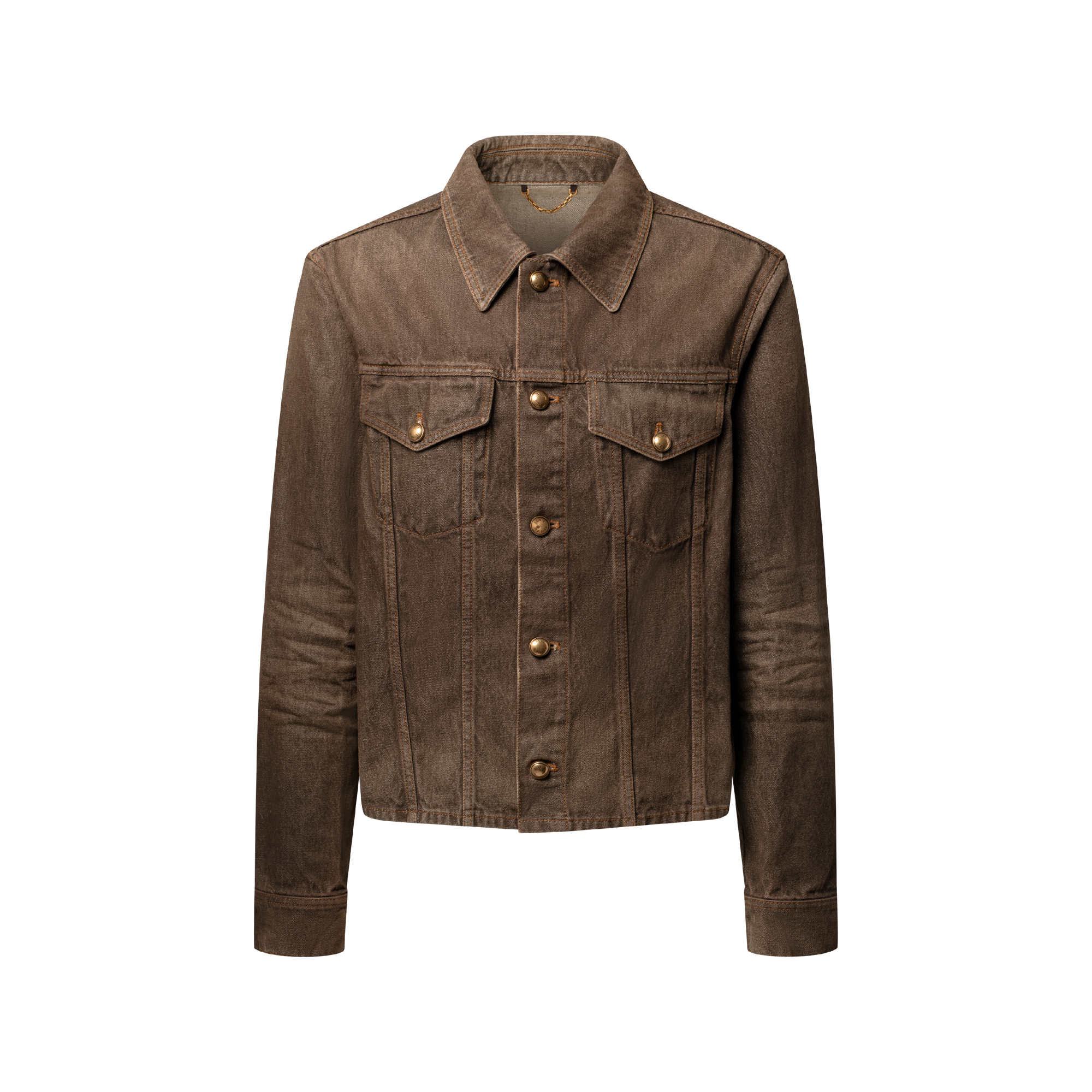 Camisa vaquera de manga larga en tono índigo café - Para hombre 1AJUER ...