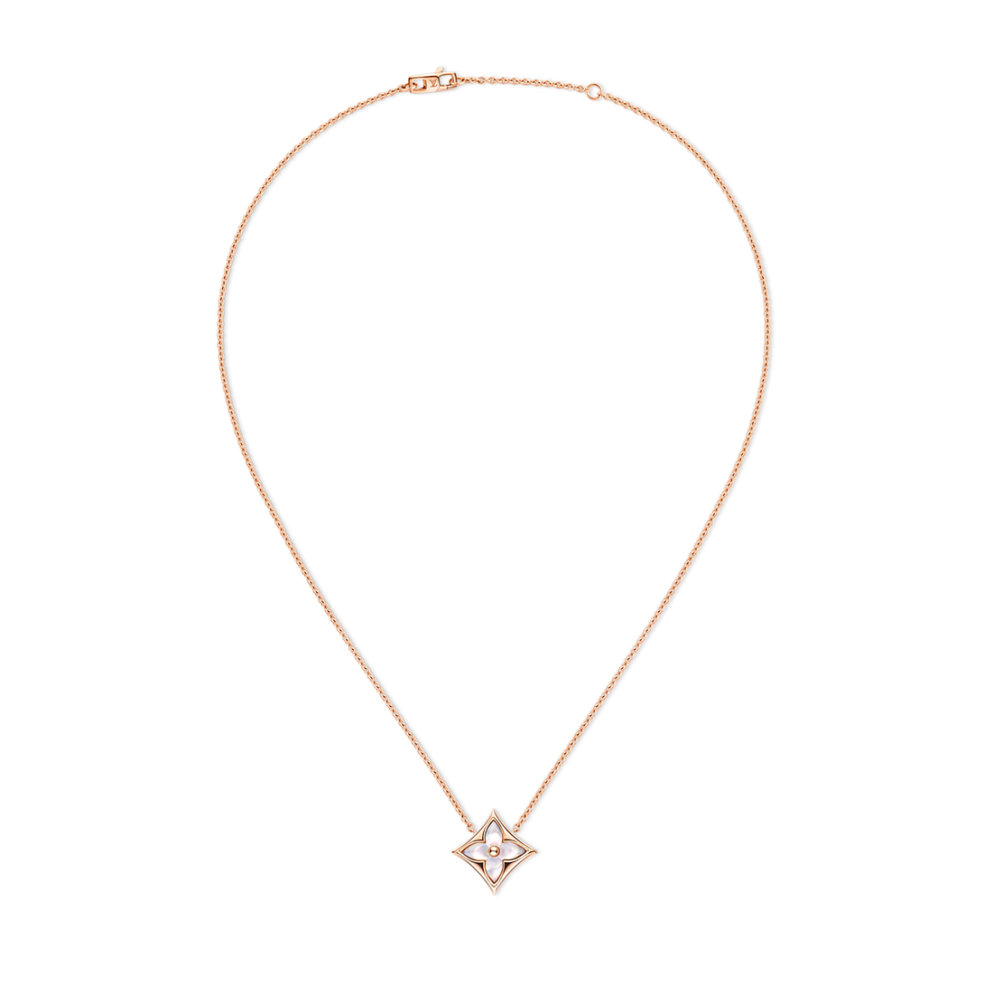 Collar Color Blossom, oro rosa y nácar blanco | LOUIS VUITTON