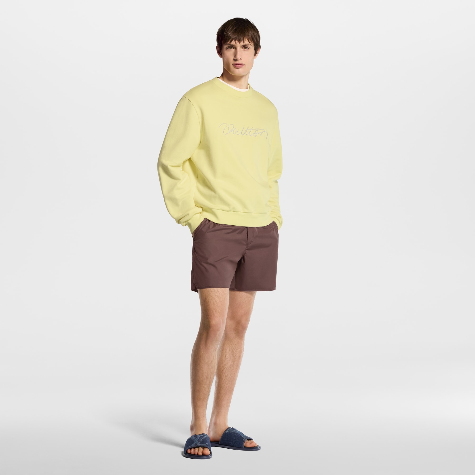 Jersey de cuello redondo con logotipo bordado - Prêt-à-Porter | LOUIS ...