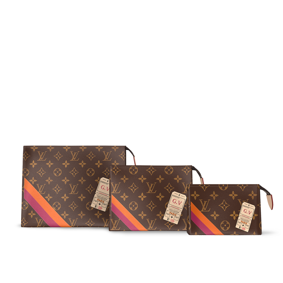 Set Trio Toilet Pouch Mon Monogram Lona Monogram - Personalización ...