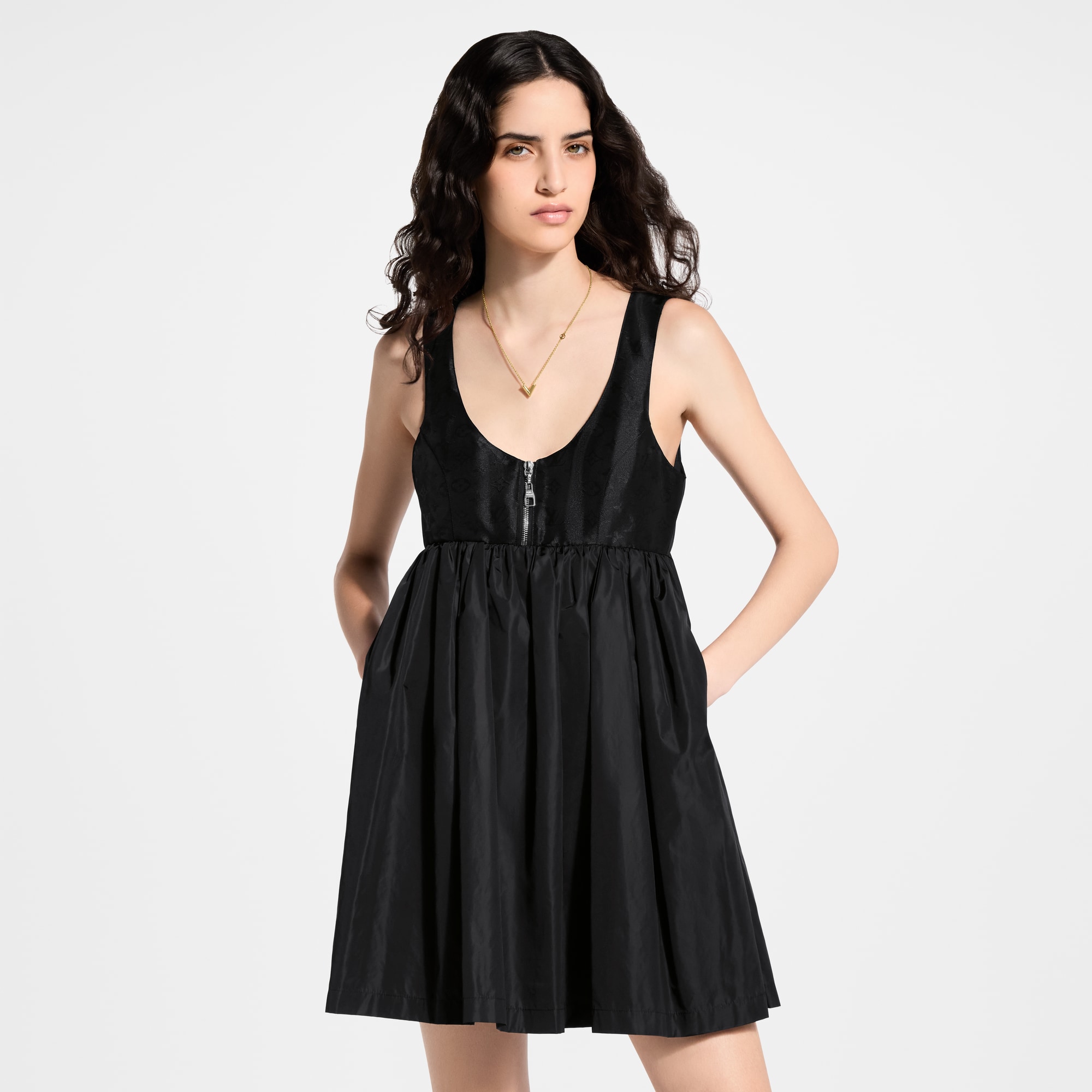 Vestido babydoll con detalle Monogram - Prêt-à-Porter 1AKEK2 | LOUIS ...